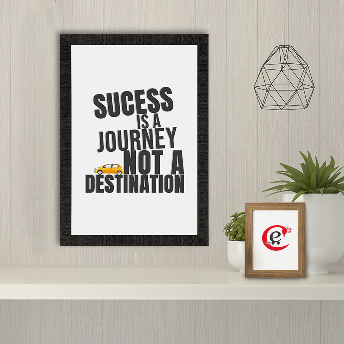 "Success is a Journey" Motivational Quote Satin Matt Texture UV Art ...