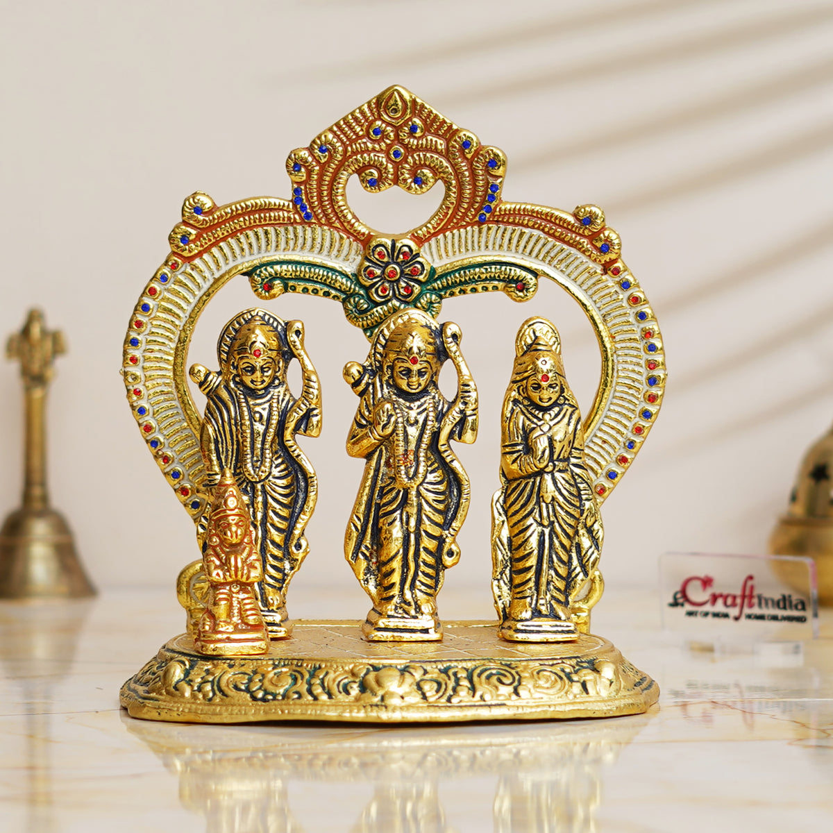 Ram Darbar Murti, Lord Rama, Sita, Laxman, Hanuman Idol, God Statue fo ...