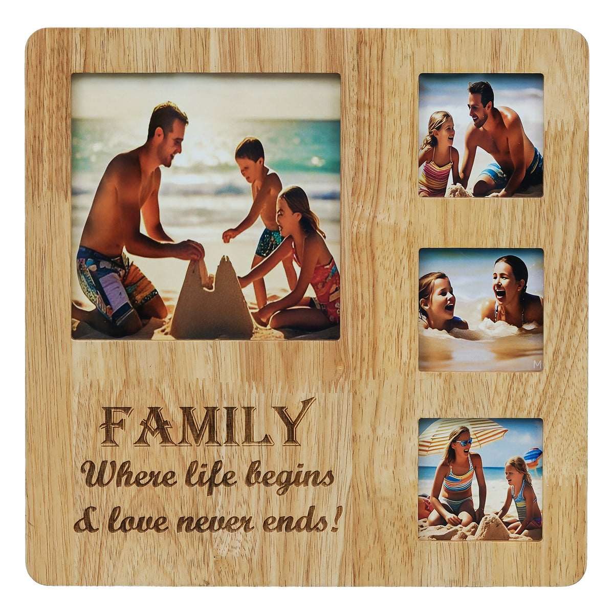 Wooden Personalised Perfect Family Photo Frame| Family Where Life Begi ...