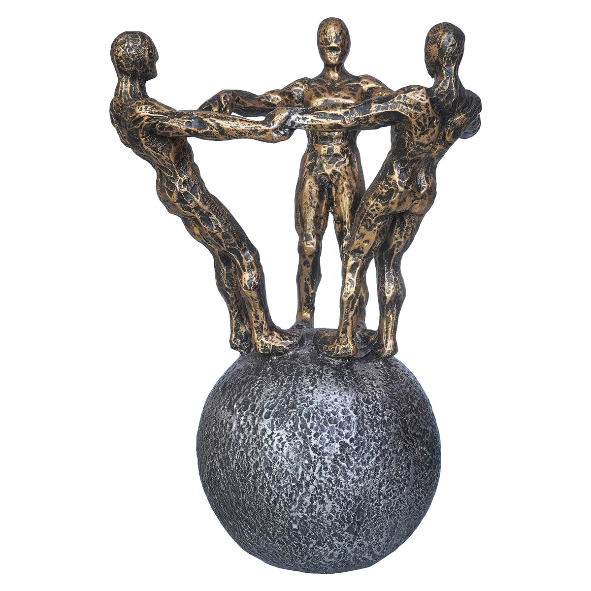 3 Man Group Standing on Ball Human Figurine Showpiece for Home, Office ...