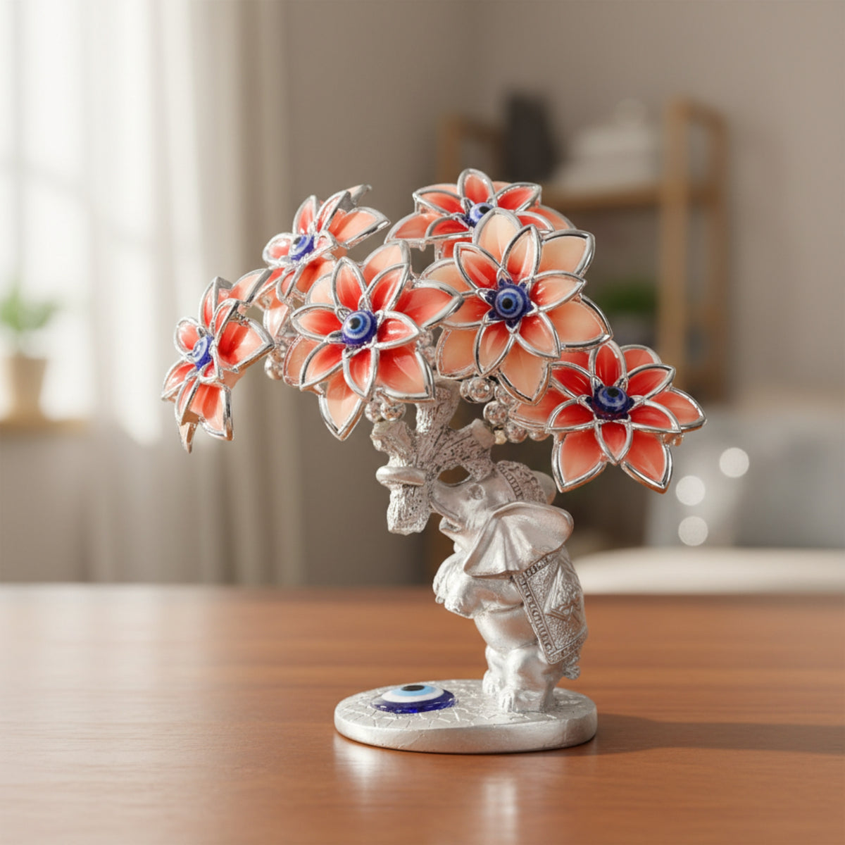 Tree of Life Bonsai Evil Eye Tree Elephant Statue Feng Shui Showpiece ...