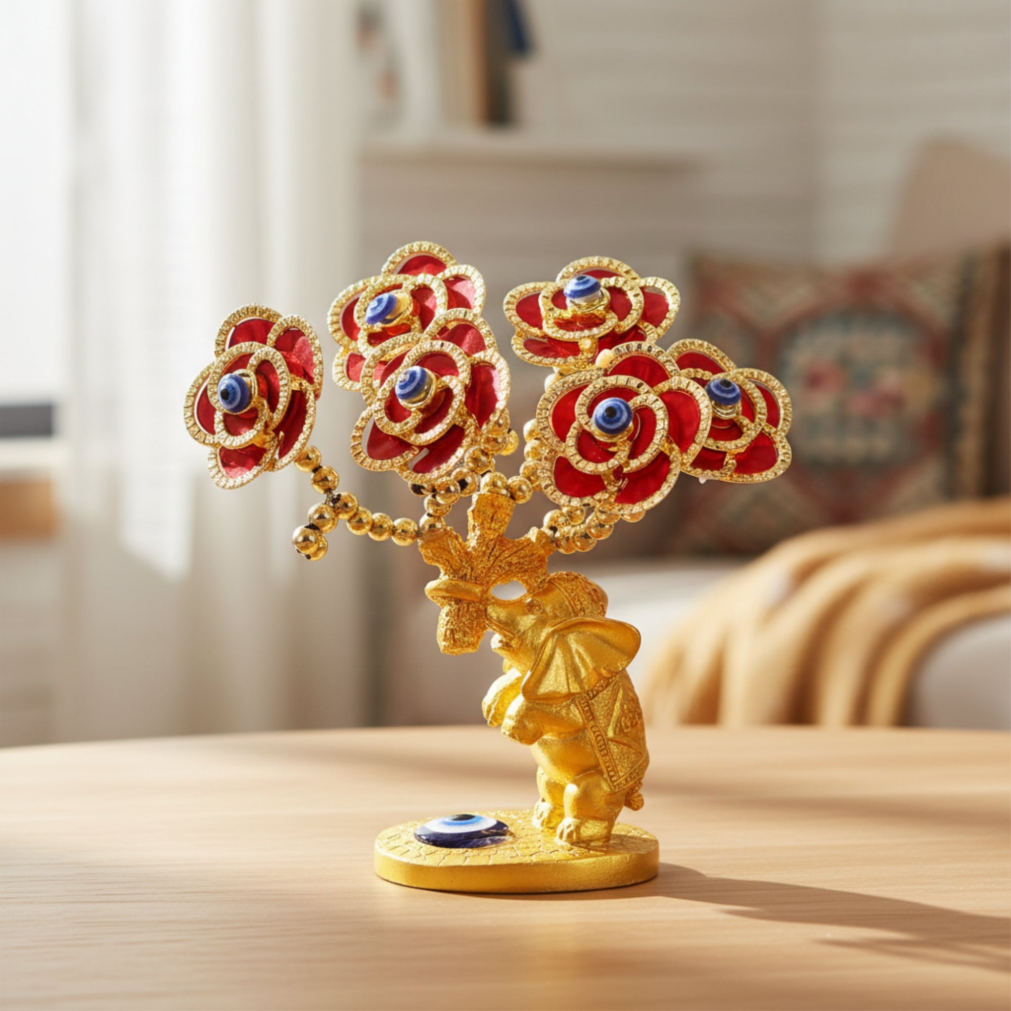 Tree of Life Bonsai Evil Eye Tree Elephant Statue Feng Shui Showpiece ...