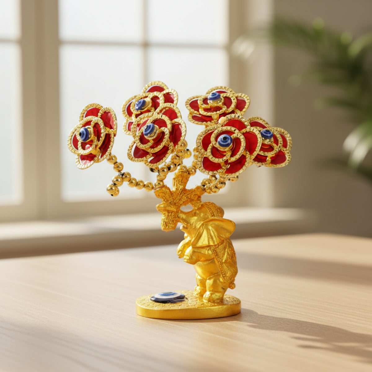 Tree of Life Bonsai Evil Eye Tree Elephant Statue Feng Shui Showpiece ...
