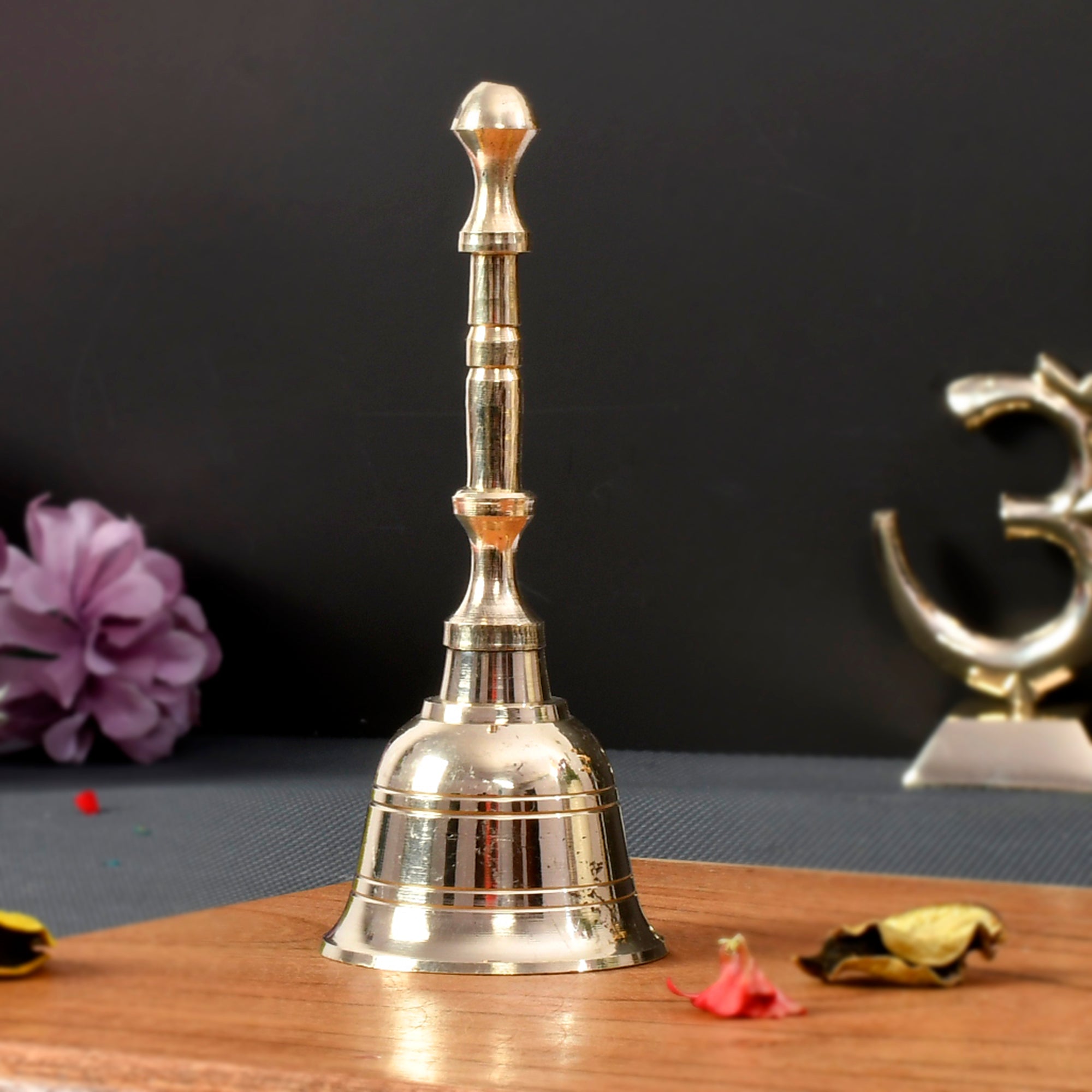 Silver Decorative Brass Pooja Bell – eCraftIndia