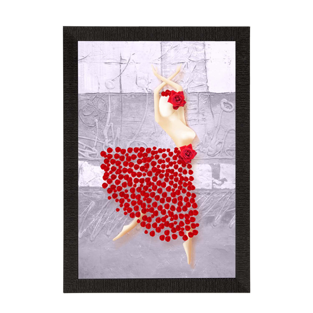 Lovely Dancing Lady Satin Matt Texture UV Art Painting - eCraftIndia Online