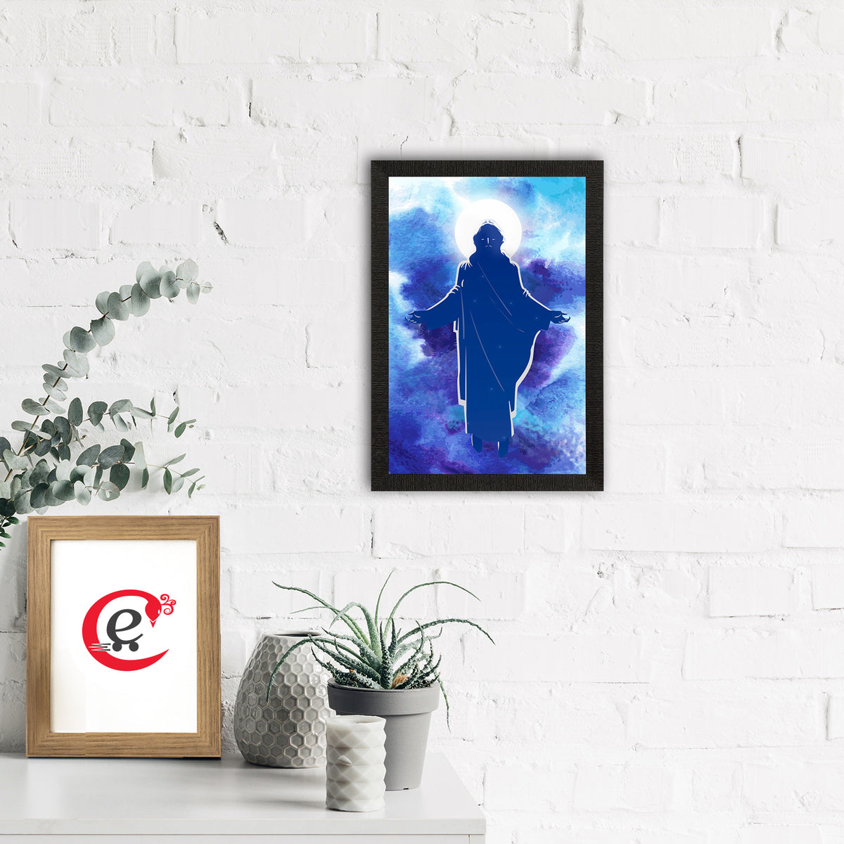 Jesus Christ Satin Matt Texture UV Art Painting - eCraftIndia Online