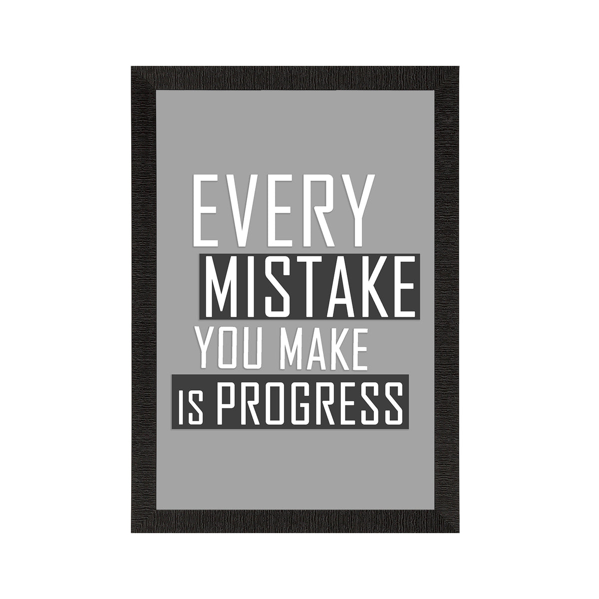 "Every mistake you make is progress" Motivational Quote Satin Matt ...