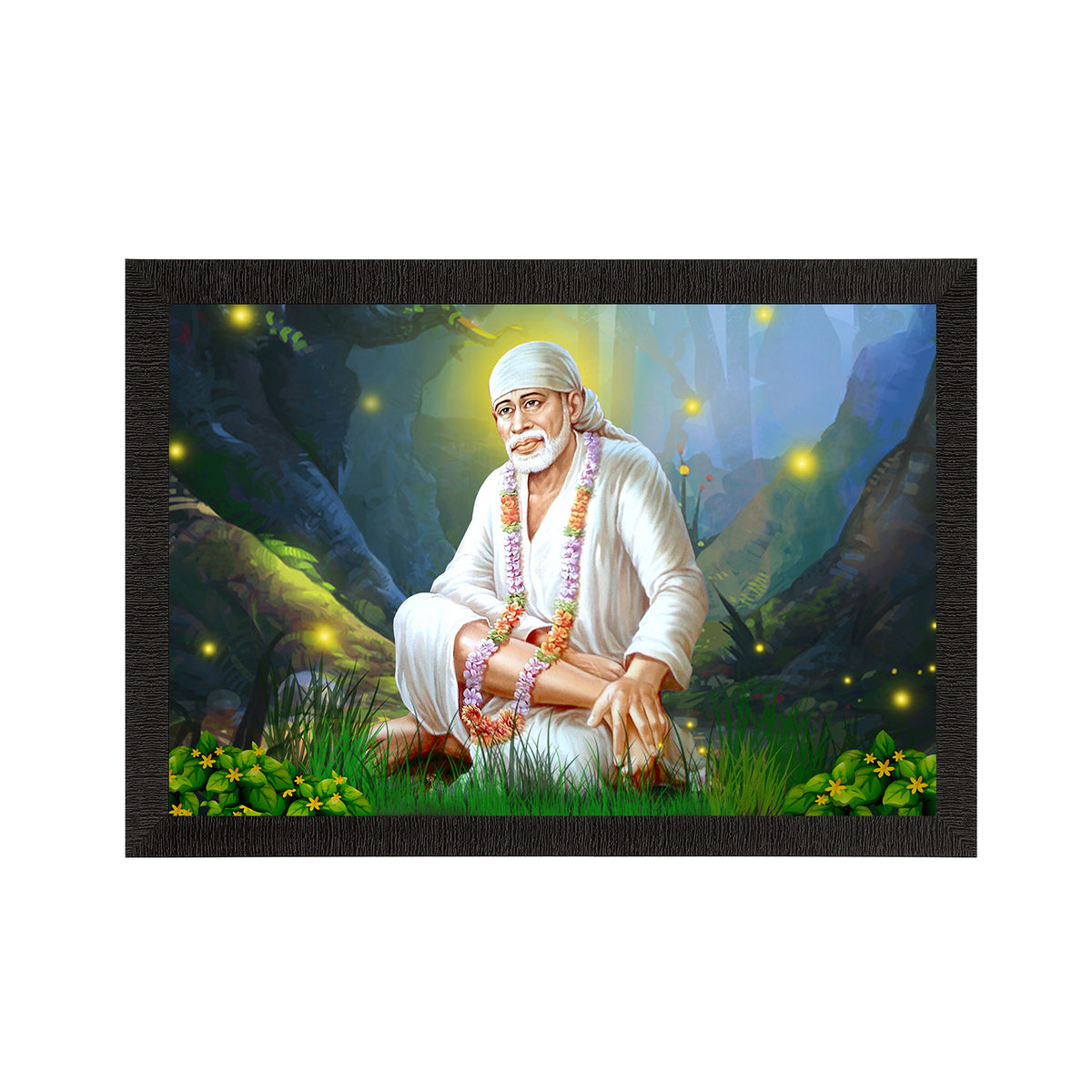 Sai Baba Satin Matt Texture UV Art Painting - eCraftIndia Online