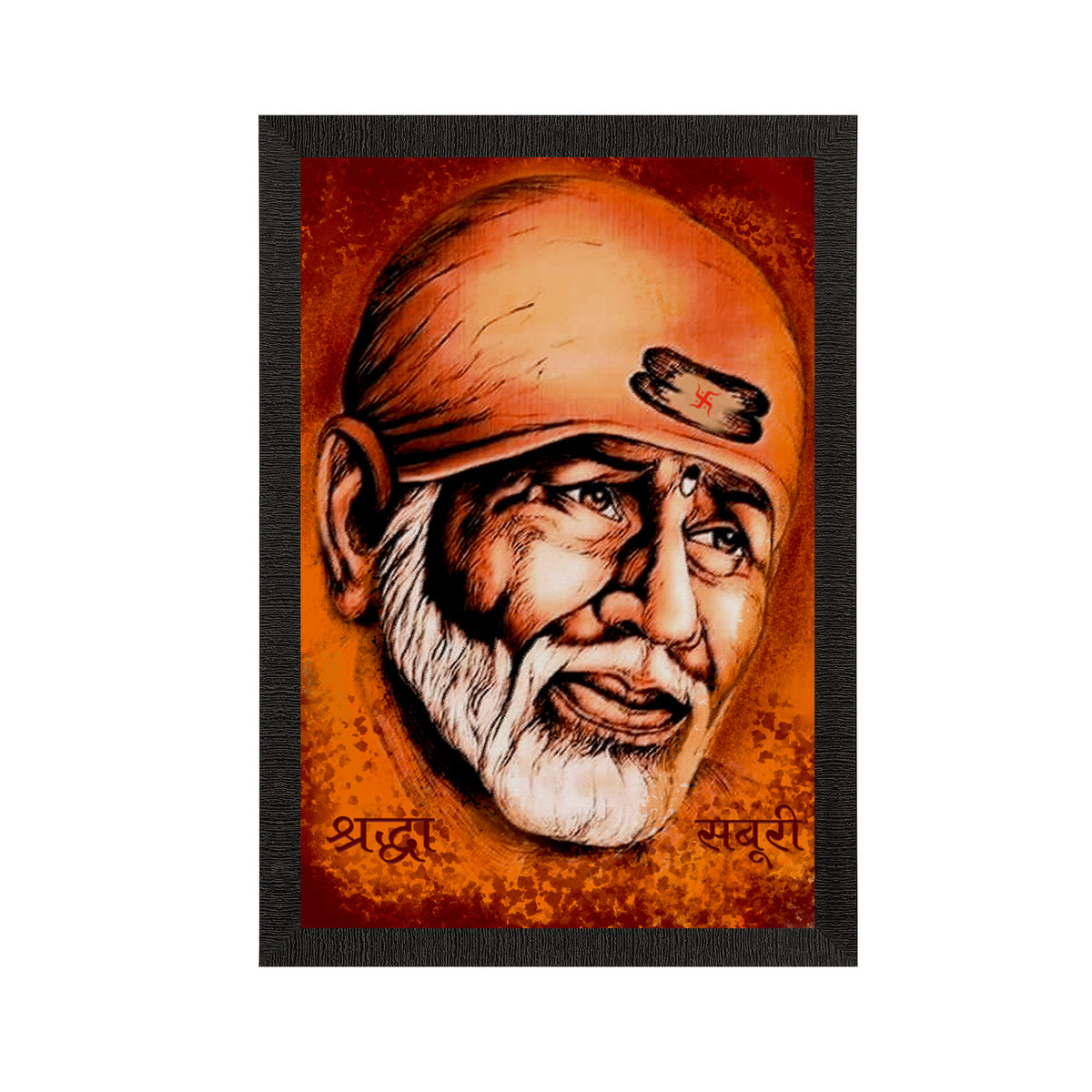 Sai Baba Satin Matt Texture UV Art Painting - eCraftIndia Online
