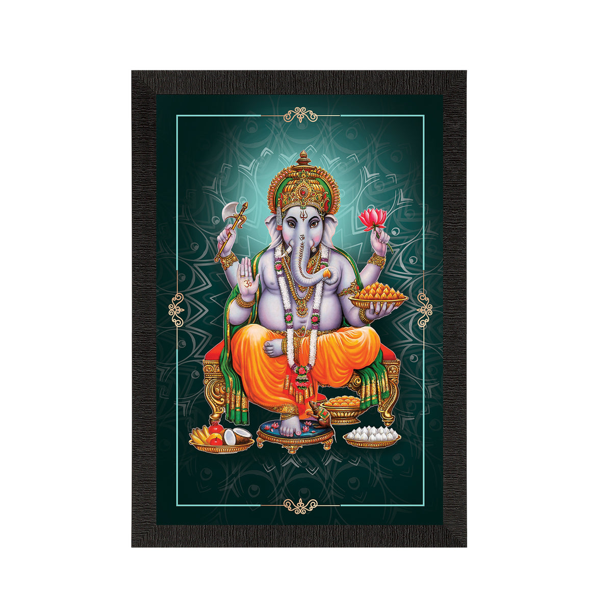 Lord Ganesha Satin Matt Texture UV Art Painting - eCraftIndia Online