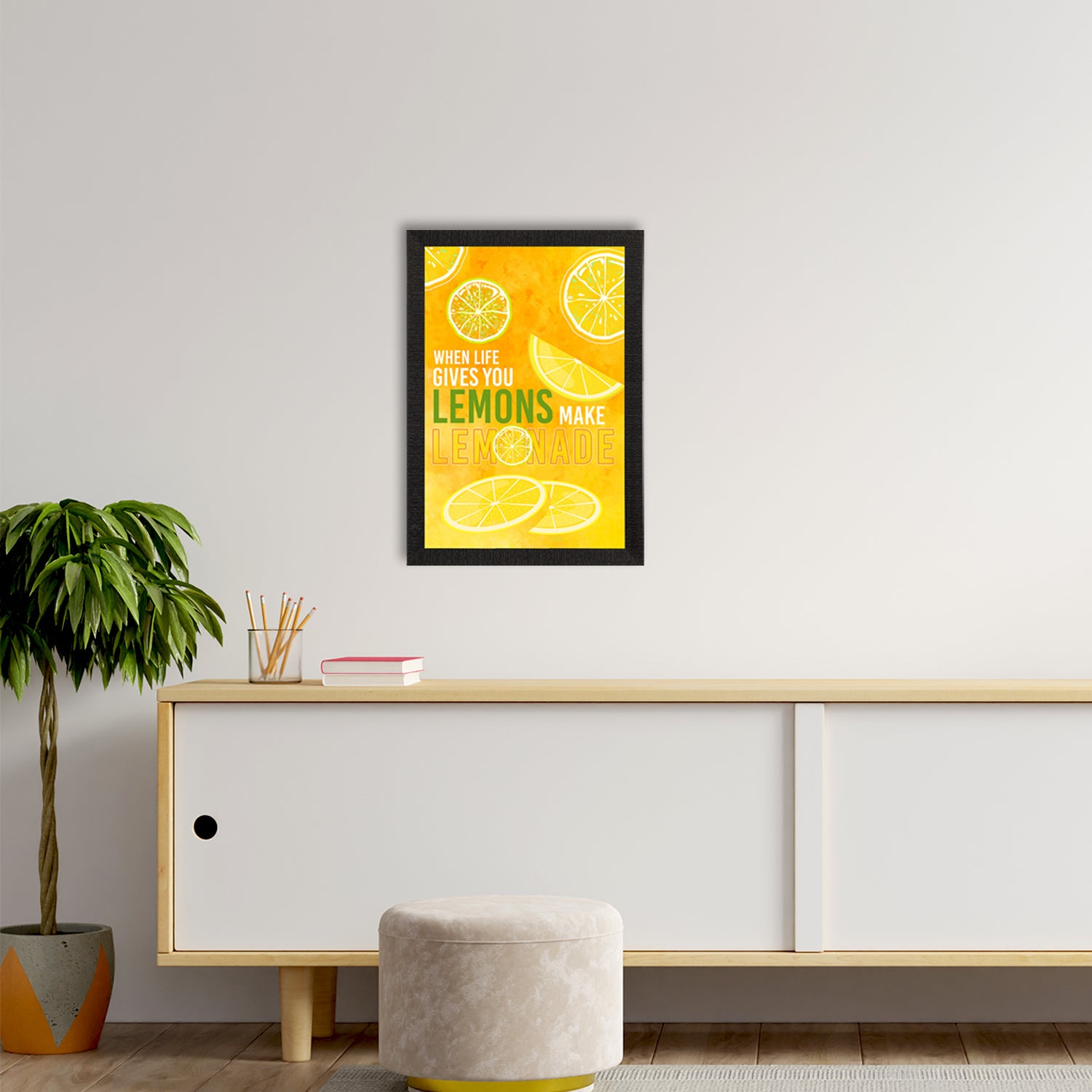 "When Life Gives You LEMONS Make LEMONADE" Motivational Quote Satin ...