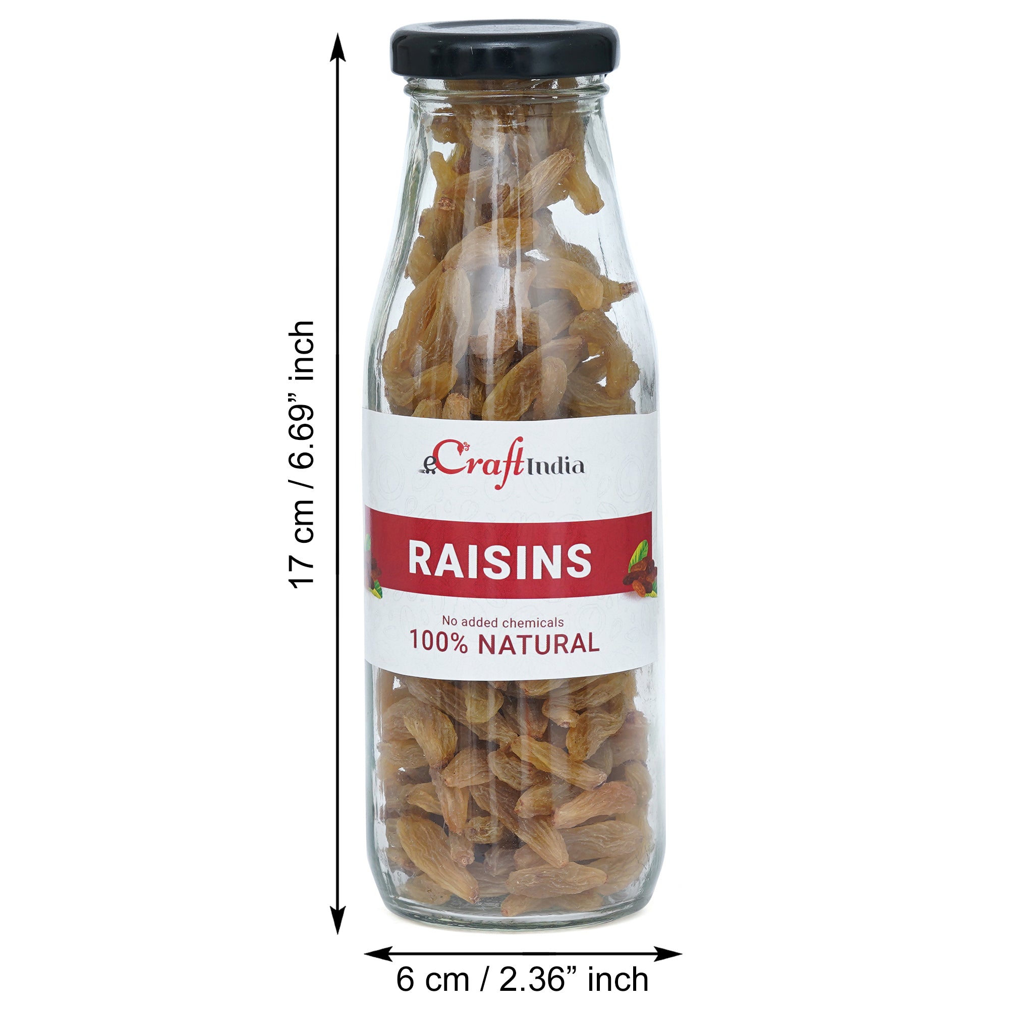 eCraftIndia Healthy Snack Hamper - Set of 4 Raisins, Almonds, Pistachi
