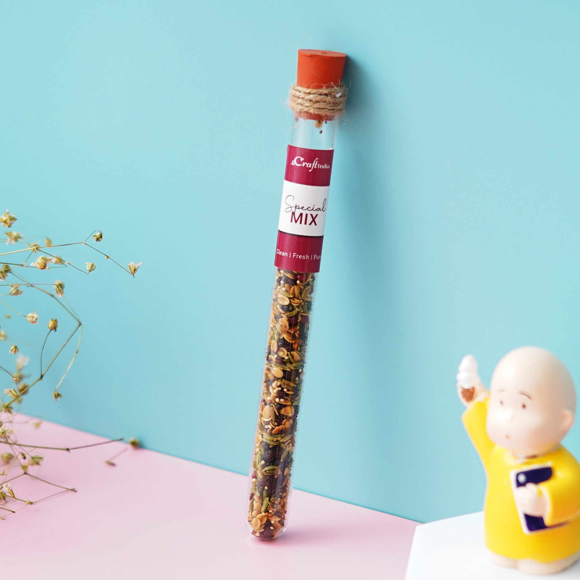 eCraftIndia The Refreshing Gift Box - Set Of 4 Sugar Coated Saunf, Gre