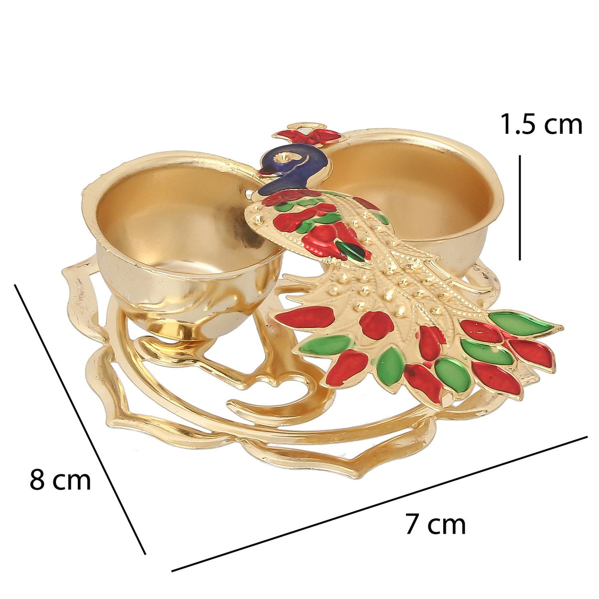 Traditional Peacock Theme Roli Tikka Holder For Festivals - eCraftIndia ...
