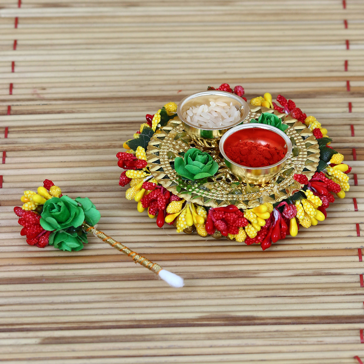 Handcrafted Decorative Roli Tikka Holder with designer stick ...