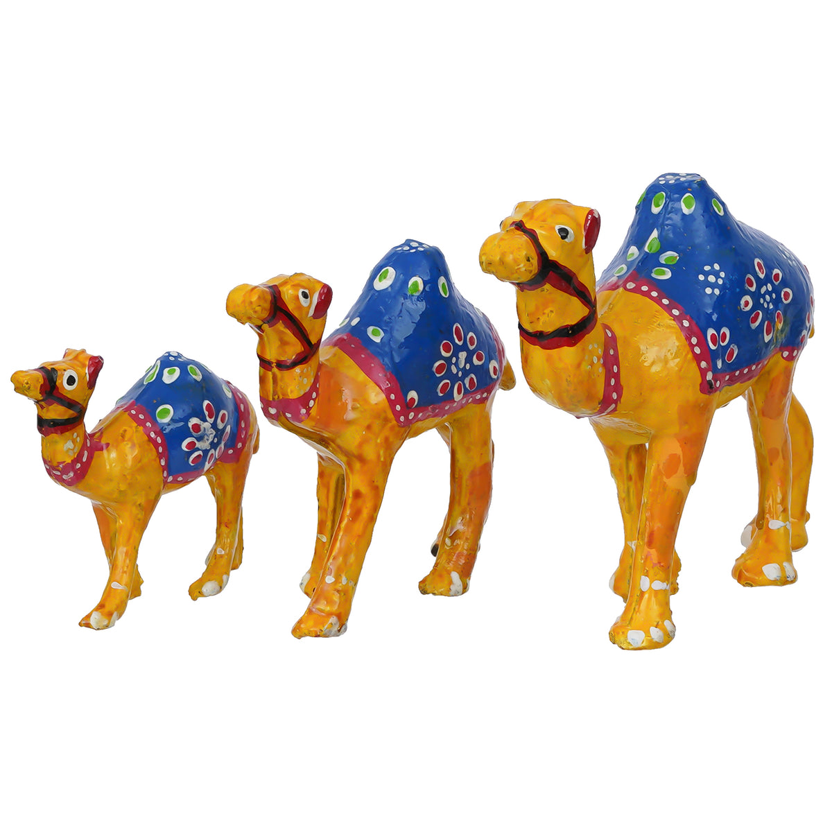 Set of 3 Decorative Camel Showpiece Animal Figurines- Multicolor ...