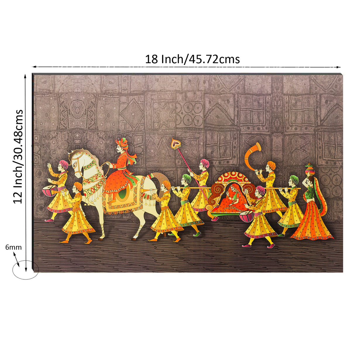 6MM MDF Royal Possession Satin Matt Texture UV Art Painting ...