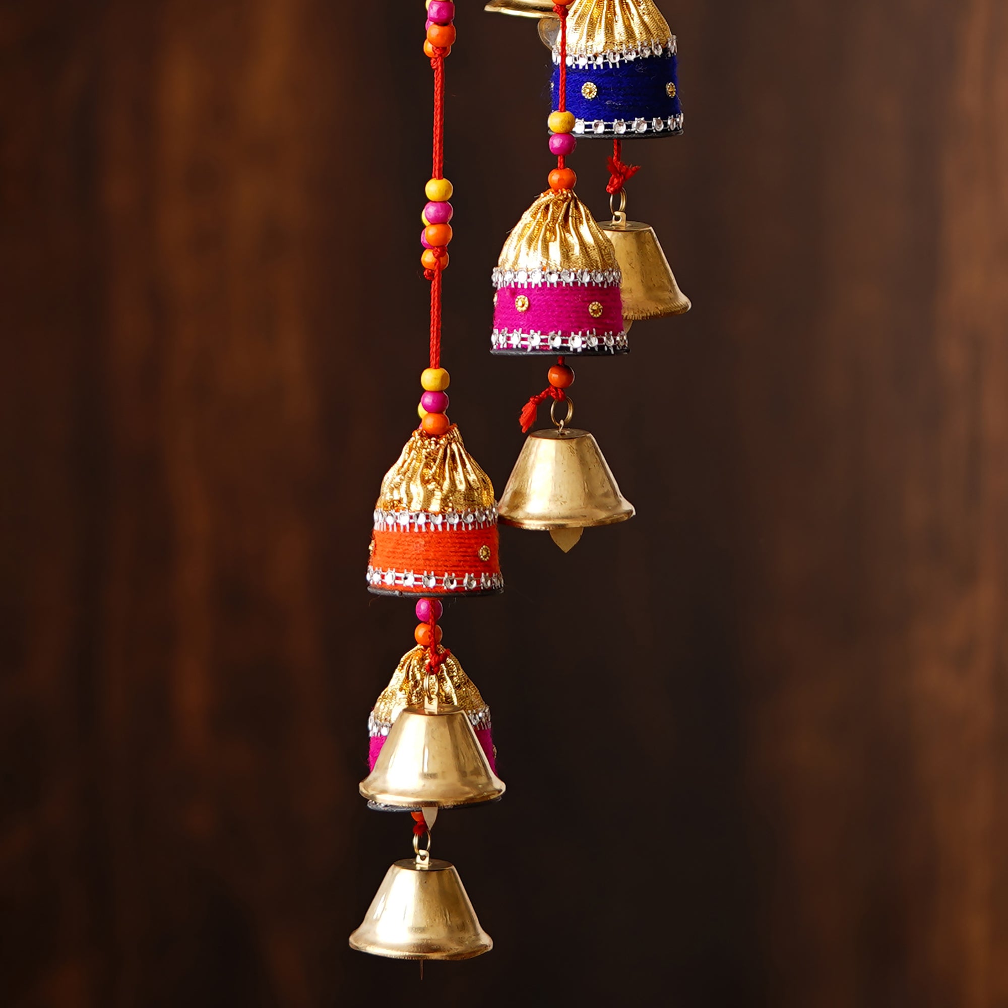 Handcrafted Decorative Colorful Spiral Wall/Door/Window Hanging Bells ...