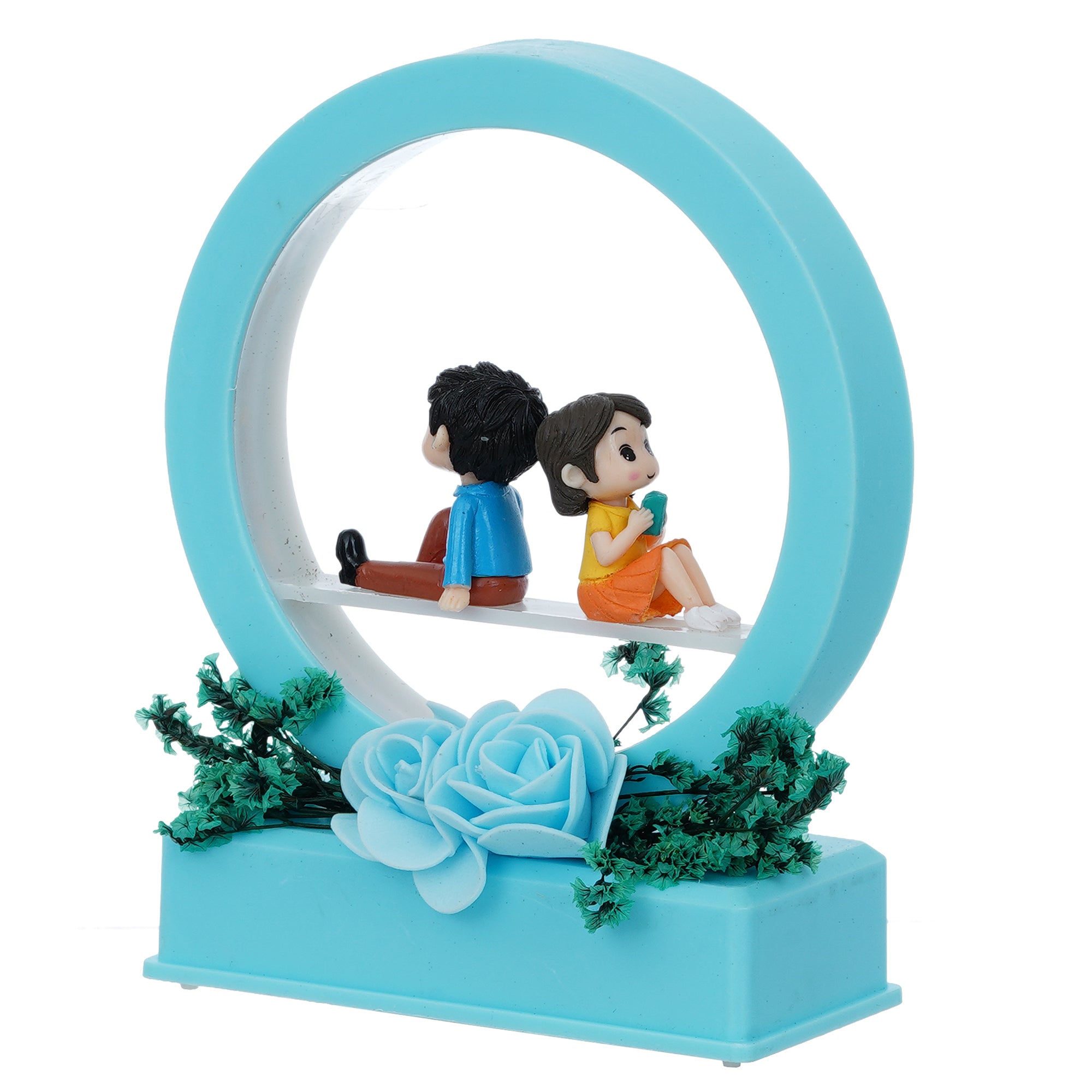 Blue Couple Light Showpiece- eCraftIndia Online